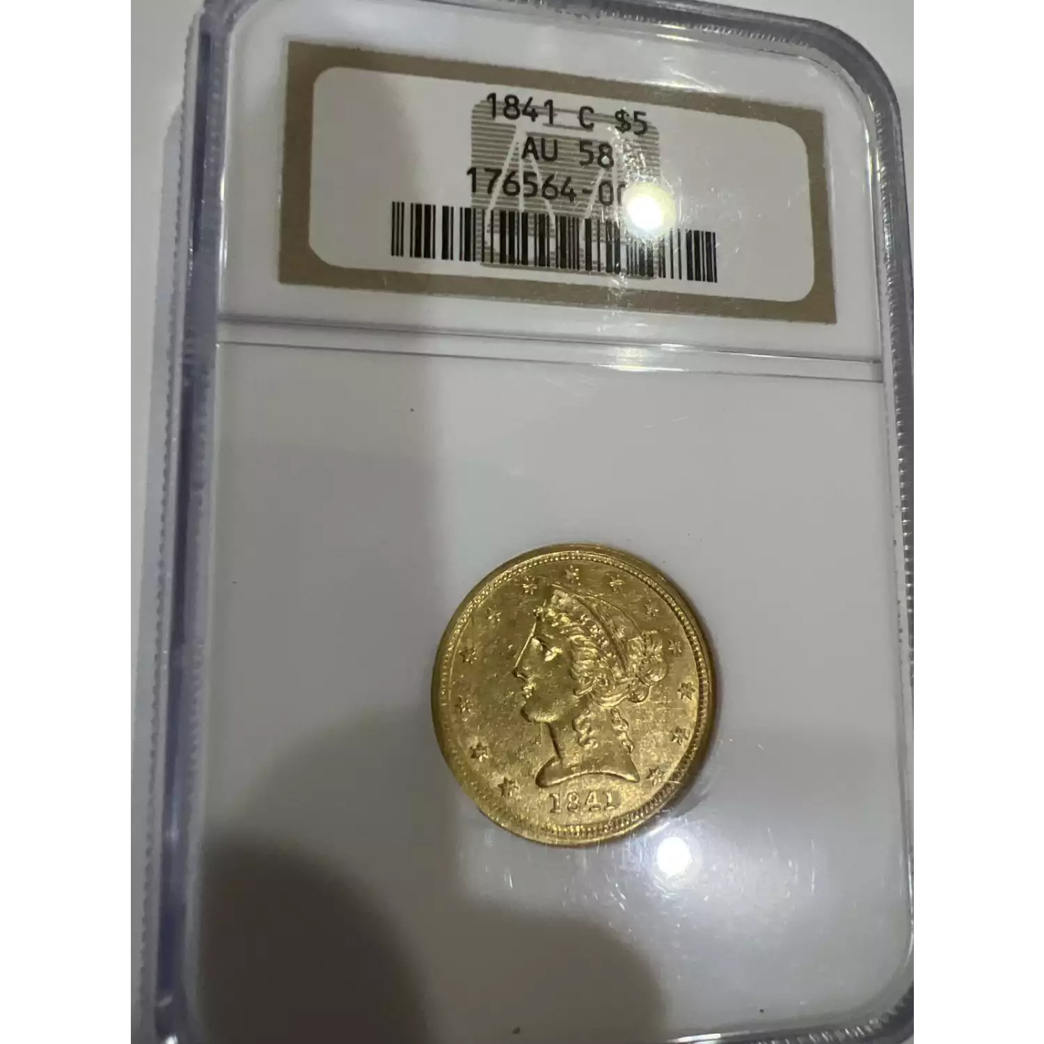 1841-C Gold Half Eagles Liberty Head NGC AU-58 - Hyatt Coins
