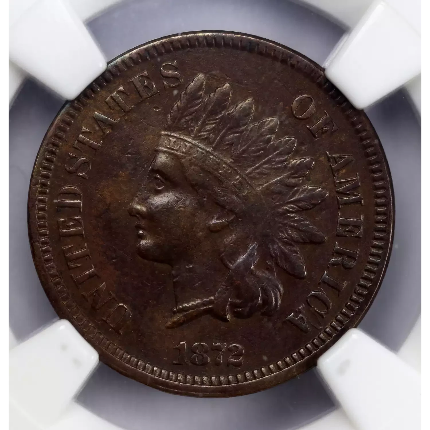 1872 Small Cents Indian Head NGC XF-40 BN - Hyatt Coins