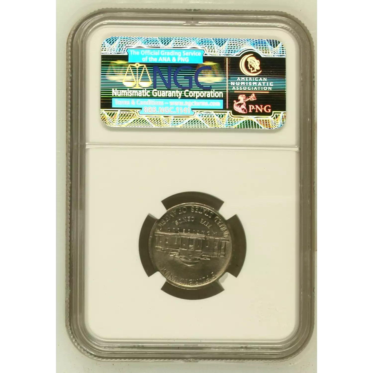 1984 Nickel Jefferson NGC MS-62 6FS OBVERSE BROCKAGE - Hyatt Coins