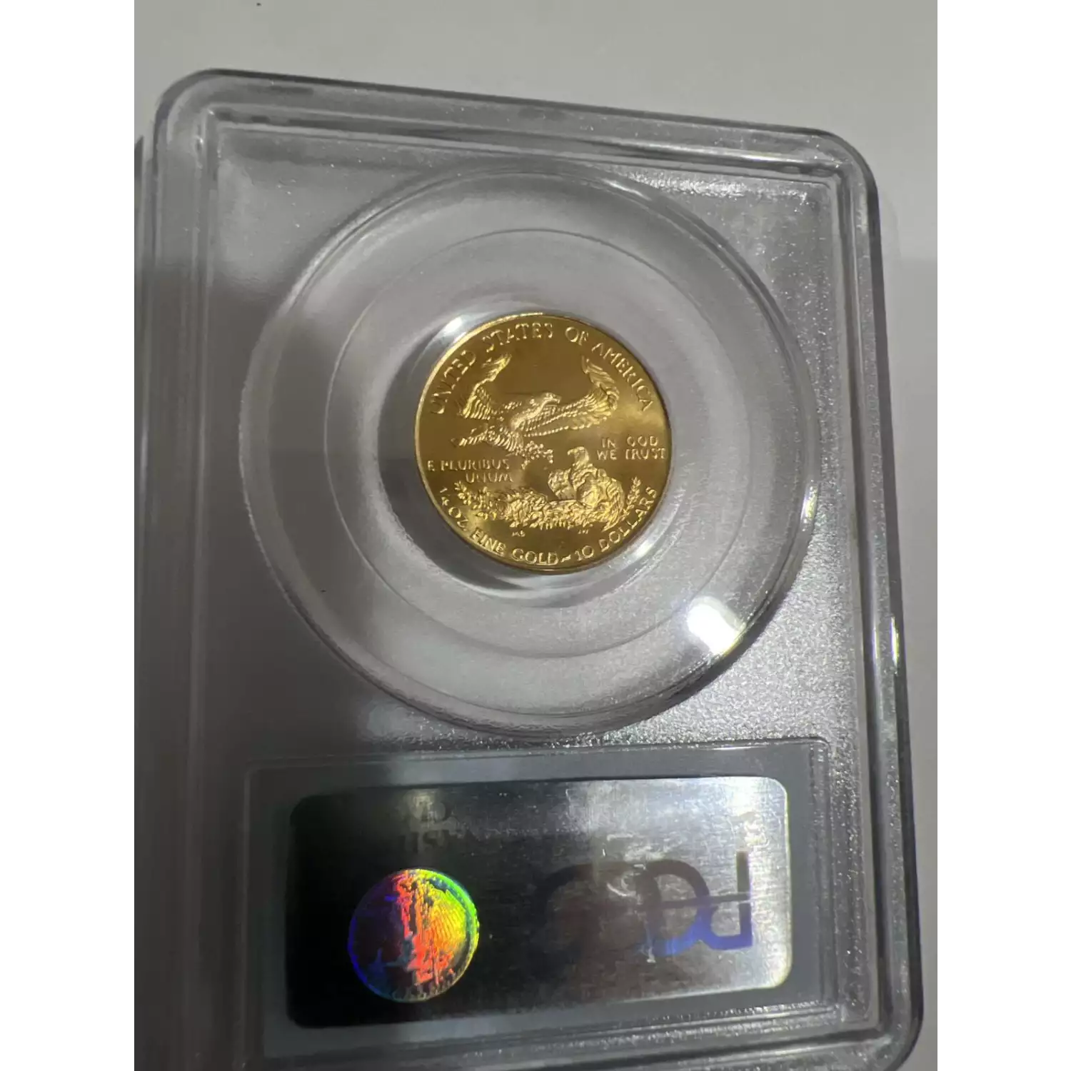 1999-W Bullion $10 Gold Eagle 1/4 oz PCGS MS-69 Gold Eagle, Unfinished ...