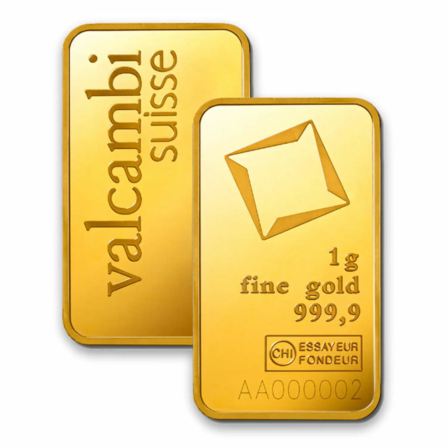 1 gram Valcambi Minted Gold Bar | ABC Coin & Bullion - Hyatt Coins