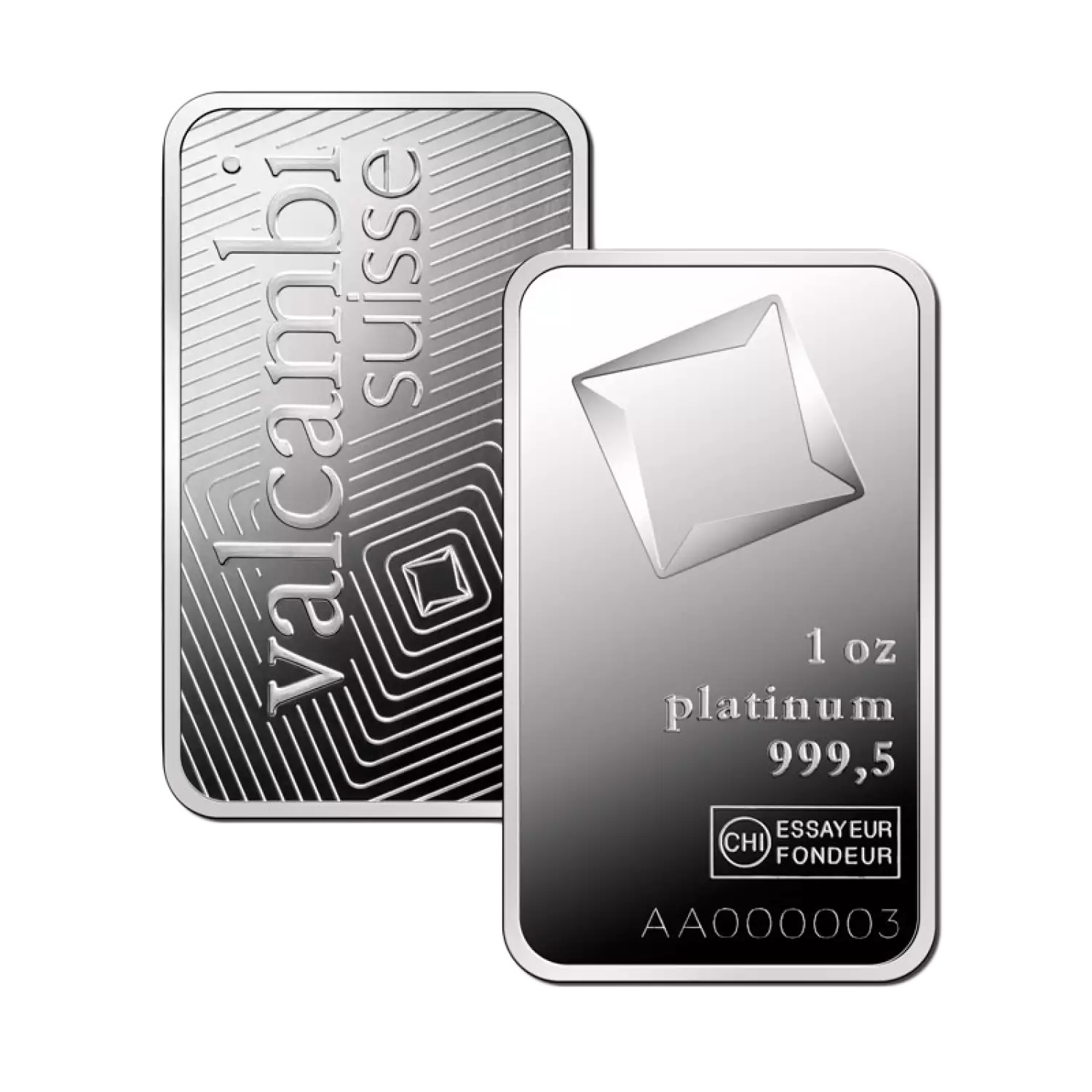 Valcambi Platinum Bar for Sale | 1 oz Platinum Bullion - Hyatt Coins